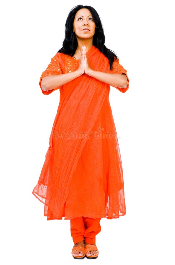 Vrouw Van Middelbare Leeftijd Die Bidt Stock Afbeelding - Image of ...