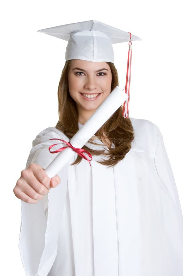 Het Meisje Van De Graduatie Stock Afbeelding - Image of mooi, graduatie ...