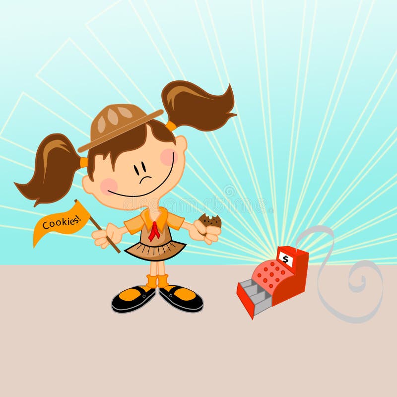 Het Meisje Van De Verkenner Vector Illustratie - Illustration of ...