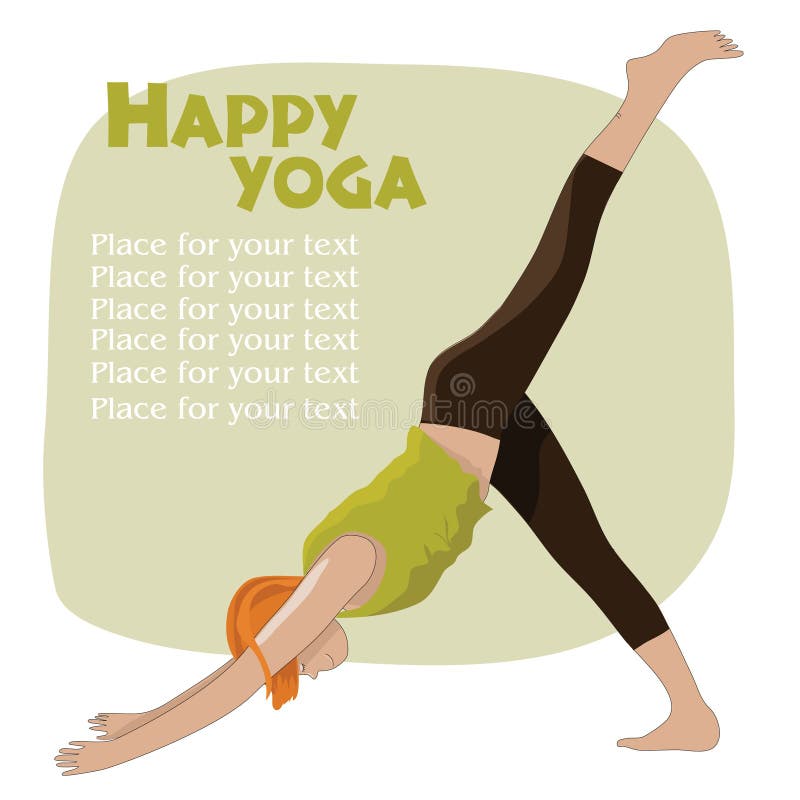 Het meisje van de yoga vector illustratie. Illustration of ...