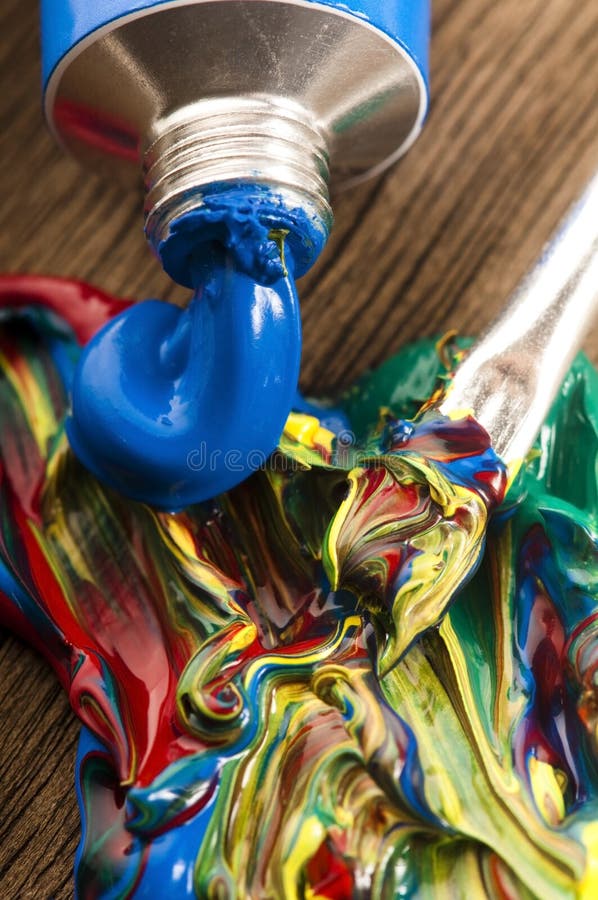 Het Mengen Van Verven. Achtergrond Stock Foto - Image of samenvatting ...