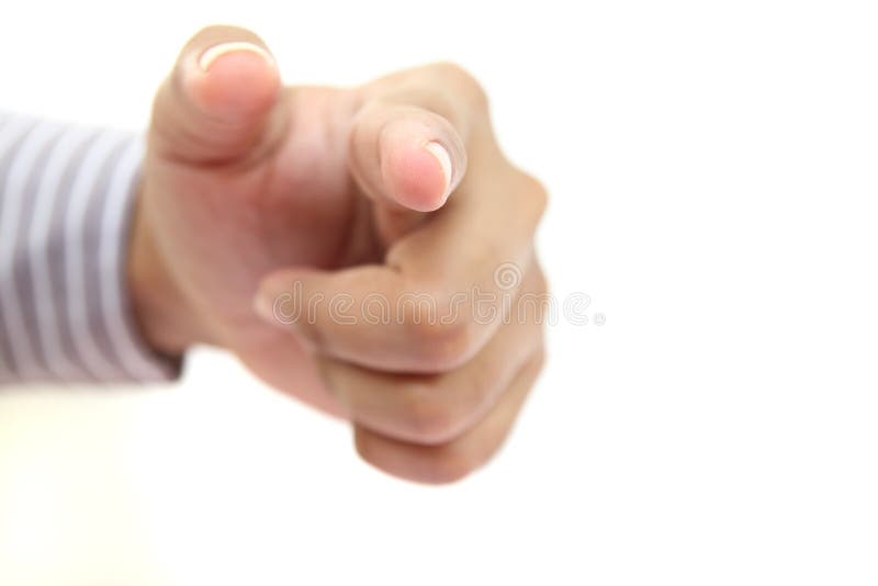Het Menselijke Vinger Richten Stock Afbeelding - Image of vinger, mens ...