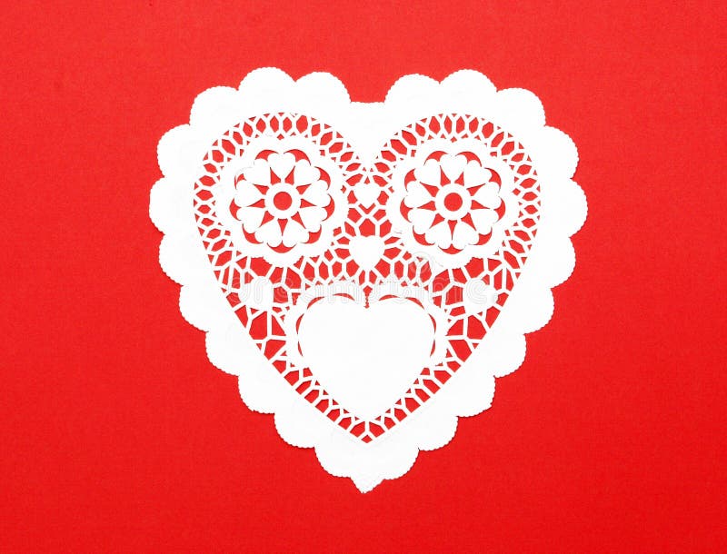 Handgemaakt Uitgesneden Decoratief Papieren Hart Stock Afbeelding ...