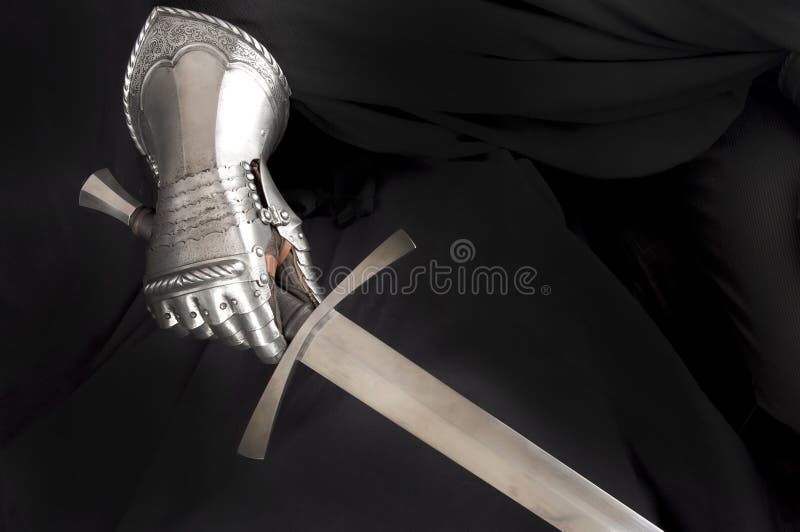 Metalen Handschoen Van De Ridder Stock Foto - Image of bescherming ...