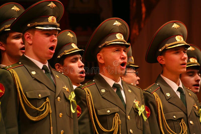 Het Militaire Koor Van Het Russische Leger Redactionele Fotografie ...