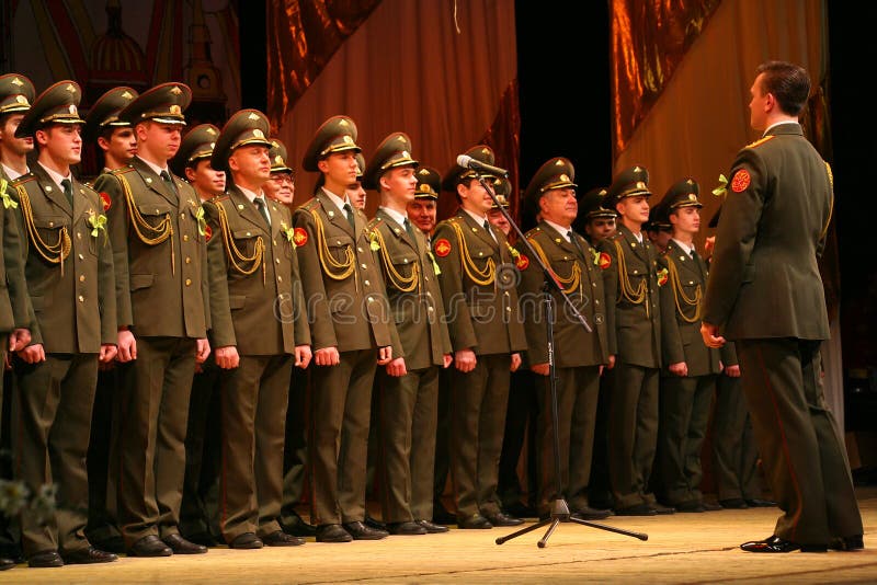 Het Militaire Koor Van Het Russische Leger Redactionele Fotografie ...