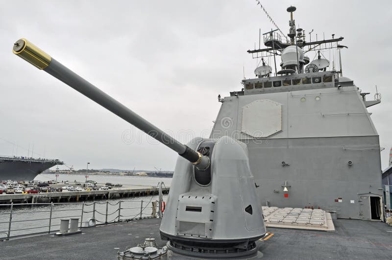Het Moderne Kanon Van Het Dek Stock Afbeelding - Image of oorlogvoering ...