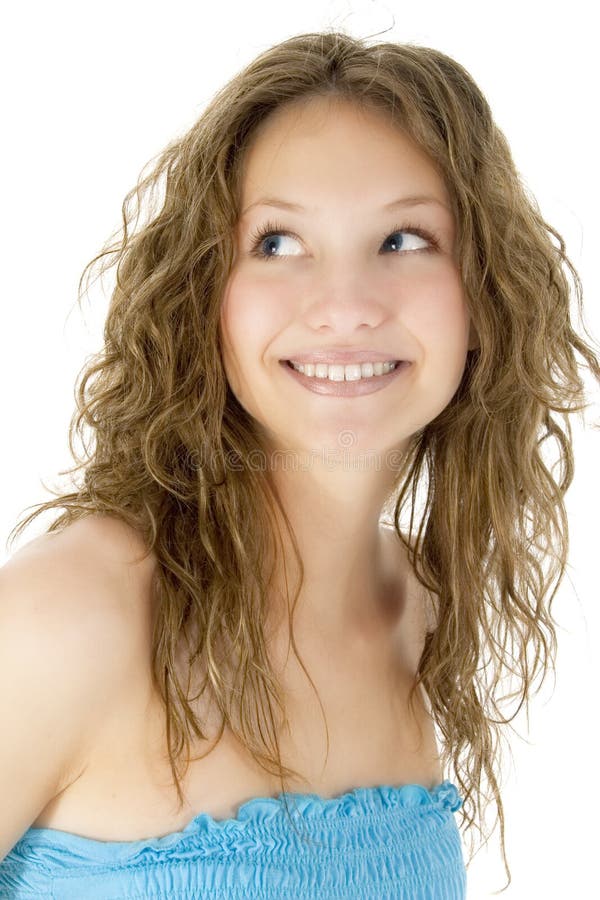 Mooi tienermeisje stock foto. Image of krullend, zestien - 749712