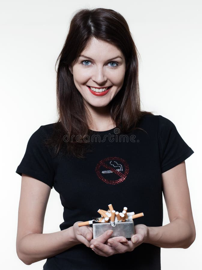 Het Mooie Vrouweneinde Roken Stock Afbeelding - Image of mooi, meisje ...