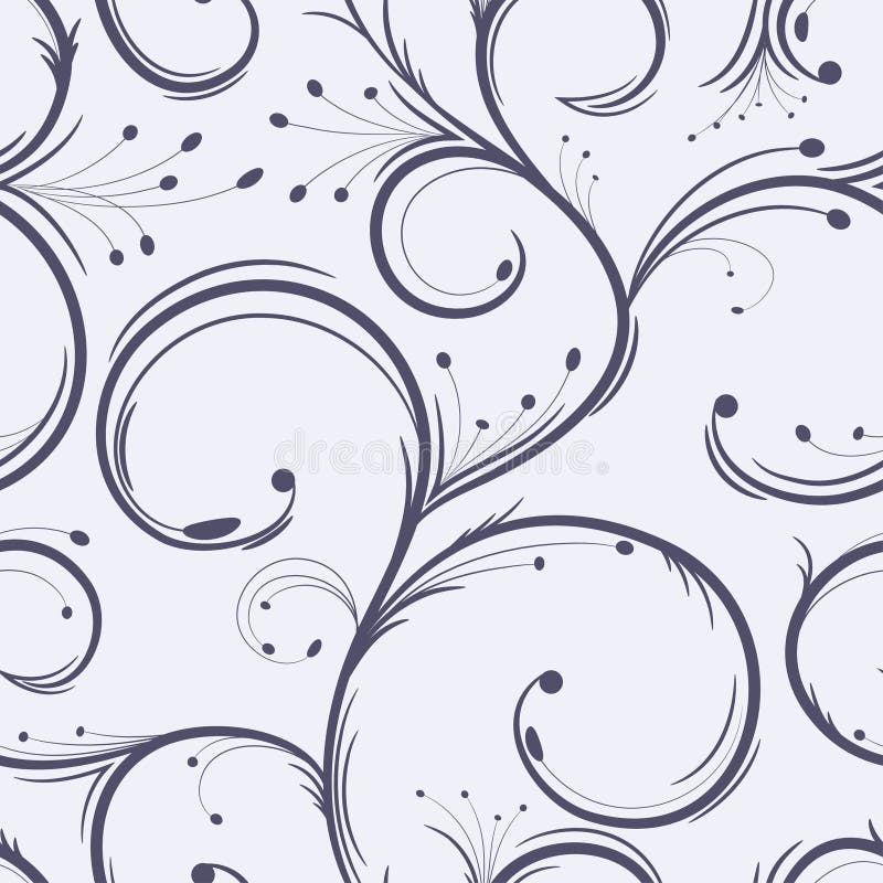 Het Naadloze Patroon Van De Krul Vector Illustratie - Illustration of ...