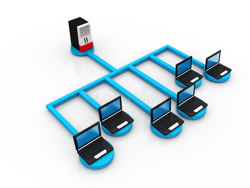 Het Netwerk Van De Computer Stock Illustratie - Illustration of diagram ...