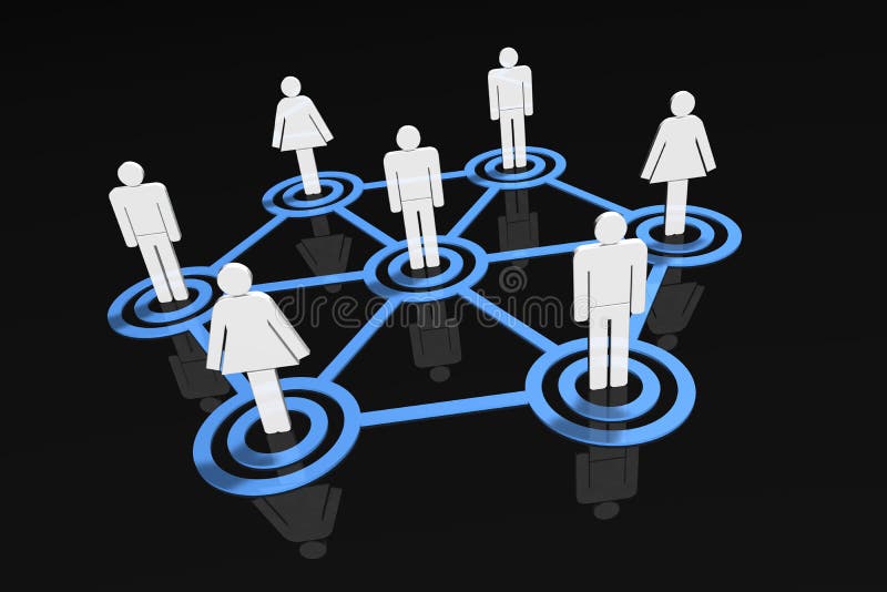 De Mensen Van Het Netwerk - Man Wereld Stock Illustratie - Illustration ...