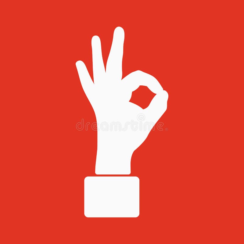 Het O.K. Pictogram O.k. Symbool Vlak Vector Illustratie - Illustration ...