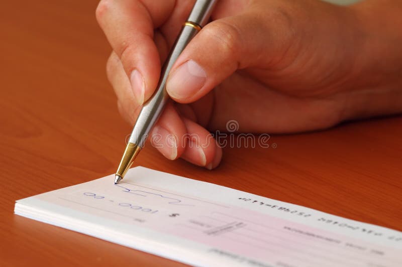 Blanco cheque stock afbeelding. Image of controles, schrijf - 9229