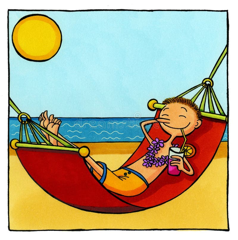 Ontspannen In Hangmat Clipart Persoon Ontspannen Liggend In Een