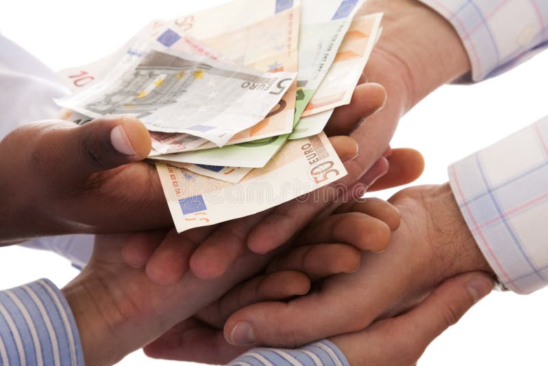 Het ontvangen van het geld stock foto. Image of contant - 9952790