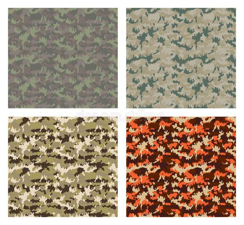 Het Ontwerp Van Het Camouflagepatroon Met Verschillende Kleur Vector Illustratie - Illustration ...