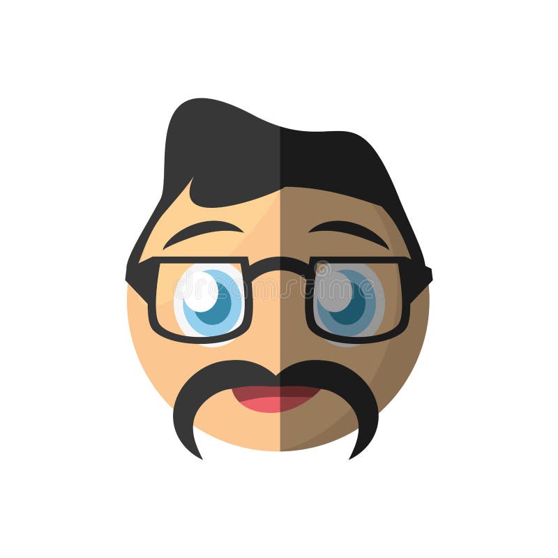 Het Ontwerp Van Het Papa Emoticon Beeldverhaal Stock Illustratie ...