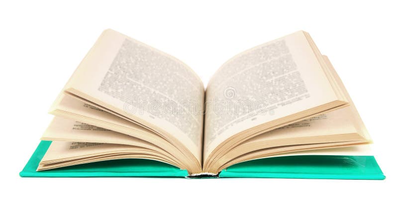 Het Open Boek Op Witte Achtergrond Stock Foto - Image of open, document ...