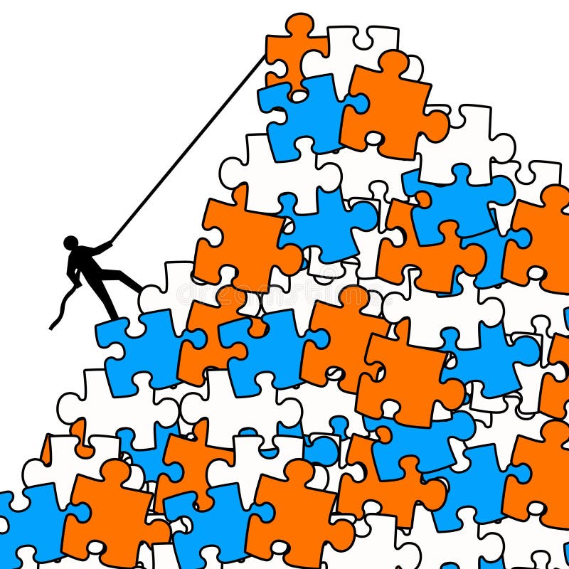 Het Oplossen Van Het Probleem Stock Illustratie - Illustration of ...