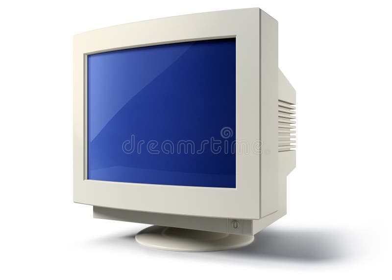 Het Oude CRT Computerscherm Stock Illustratie - Illustration of ...
