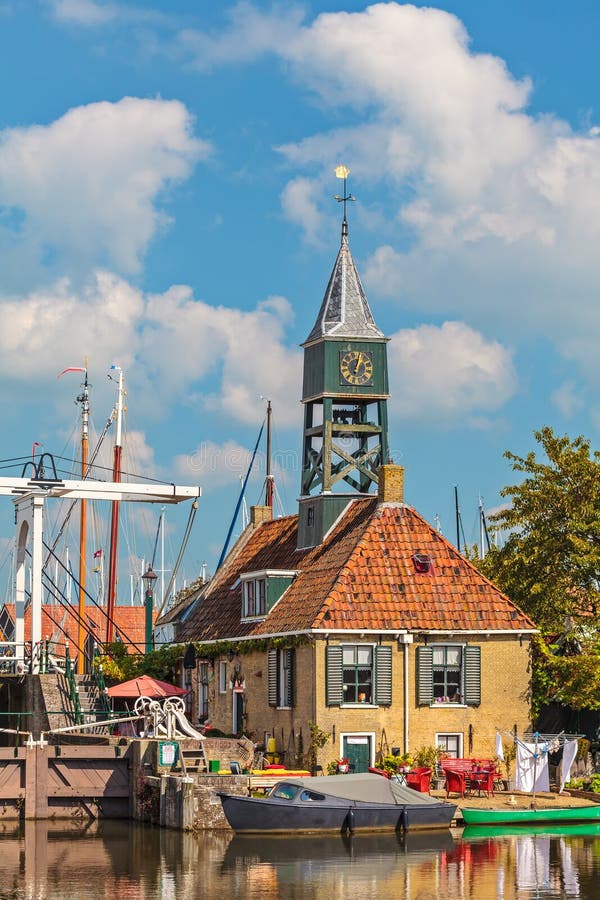 Het Oude Dorp Van Hindeloopen, Nederland Stock Foto - Image of huis ...