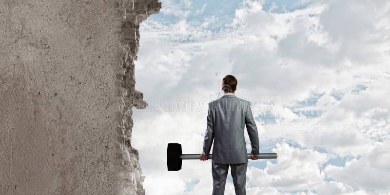 Het Overwinnen Van Uitdagingen Stock Afbeelding - Afbeelding bestaande ...