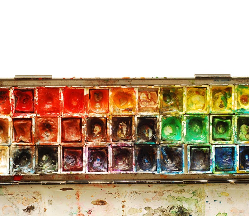 Het palet van de verf stock afbeelding. Image of groen - 16367339