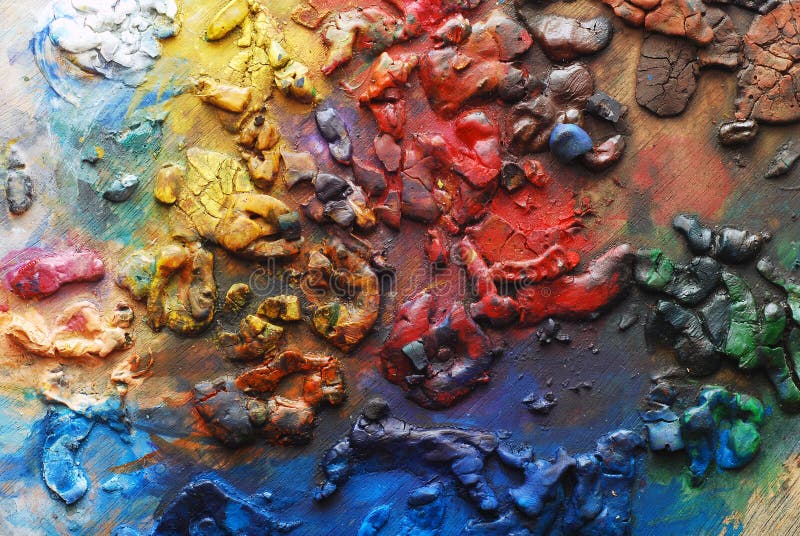 Palet met verf stock foto. Image of verf, samenvatting - 20634438