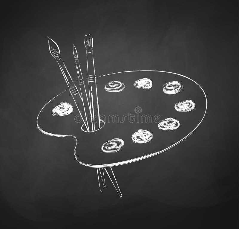 Teken Van Het Teken Van Het Verfpaletvectorpictogram Vector Illustratie ...