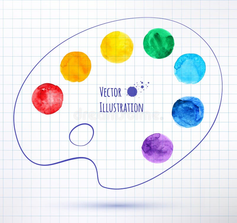 Het Palet van de verf vector illustratie. Illustration of penseel ...