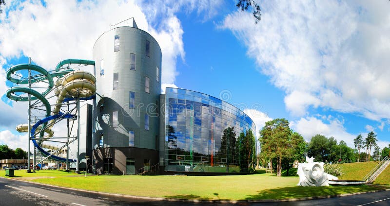 Het Park Van De Wateraantrekkelijkheid in Druskininkai Spa Stad Stock ...