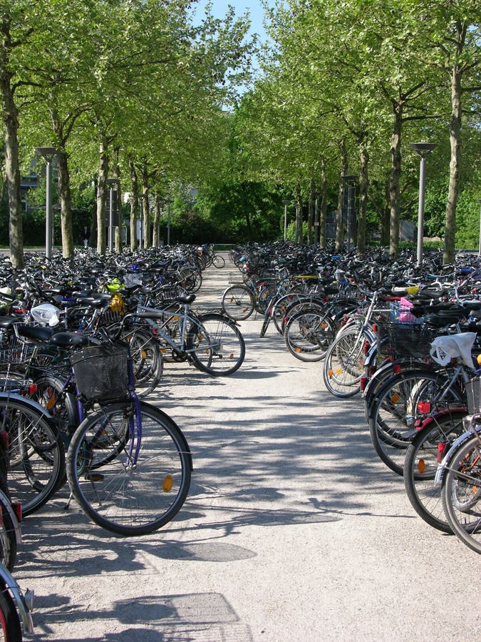 Het parkeren van de fiets stock foto. Image of metaal - 5586358