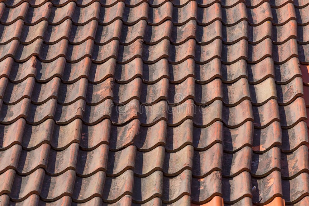 Het Patroon Van De Daktegel Stock Afbeelding - Image of patroon, sluit ...