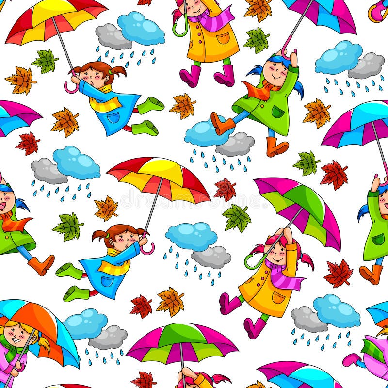 Het patroon van paraplu's vector illustratie. Illustration of knipsel ...