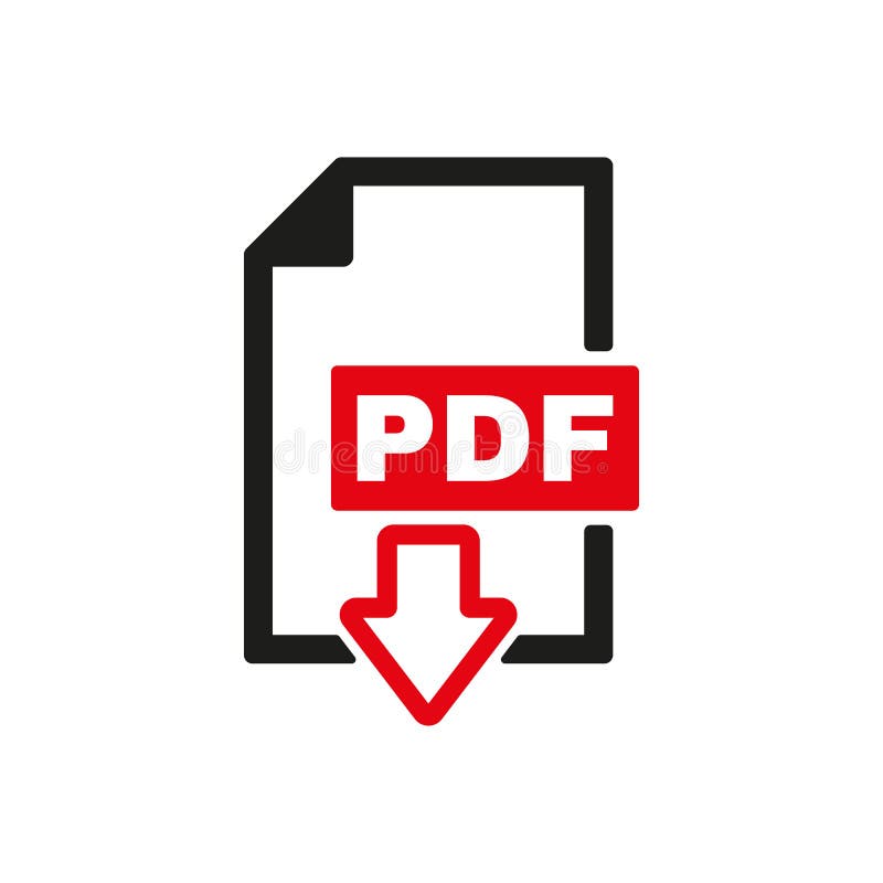 Het PDF-pictogram Het Symbool Van Het Dossierformaat Vlak Vector ...