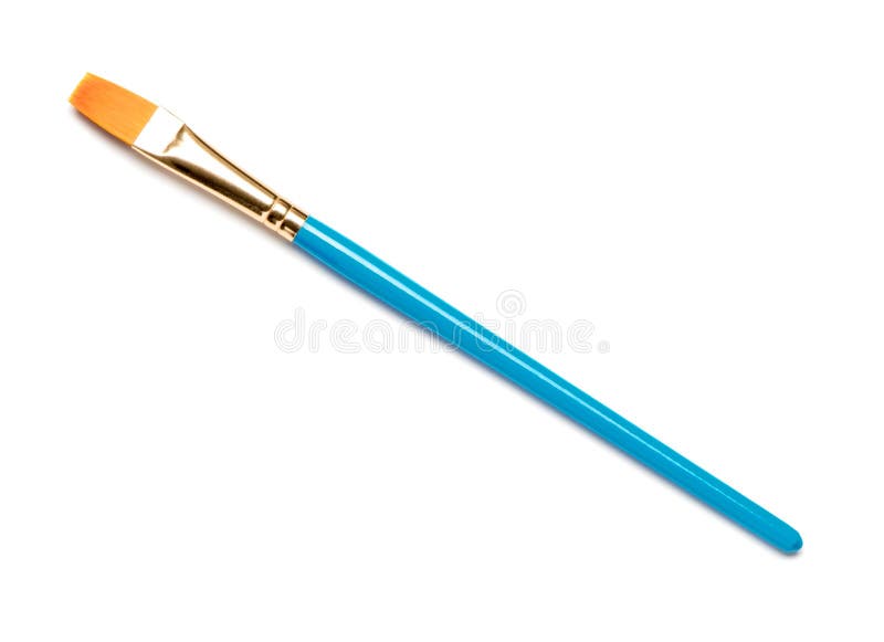 Penseel Op Witte Achtergrond Stock Afbeelding - Image of geïsoleerd ...