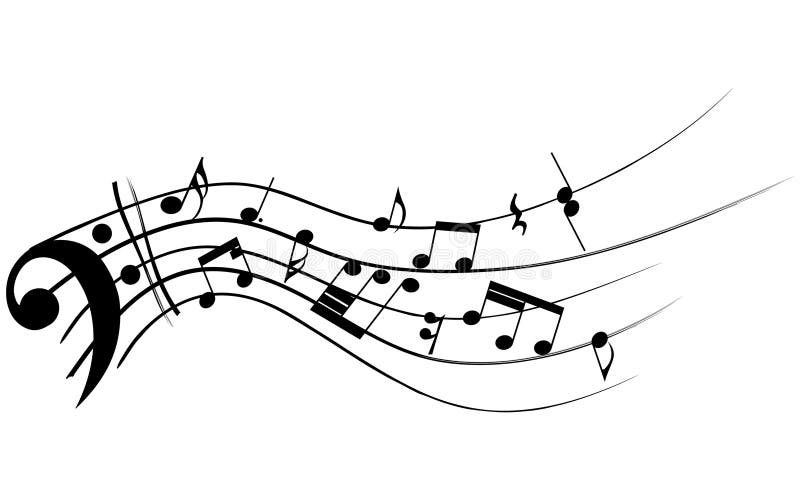 De nota's van de muziek vector illustratie. Illustration of zwart - 7855609