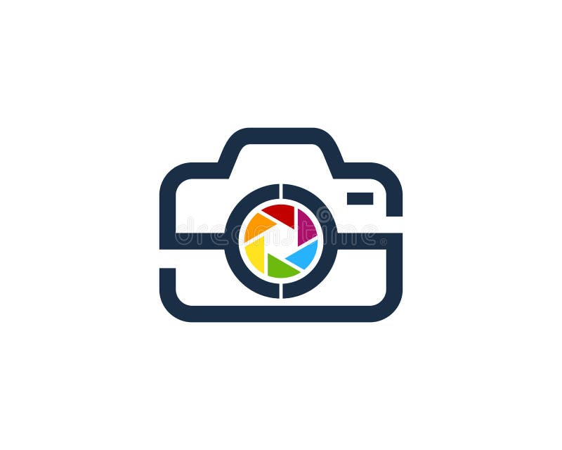 Het Pictogram Logo Design Element Van De Fotocamera Vector Illustratie ...