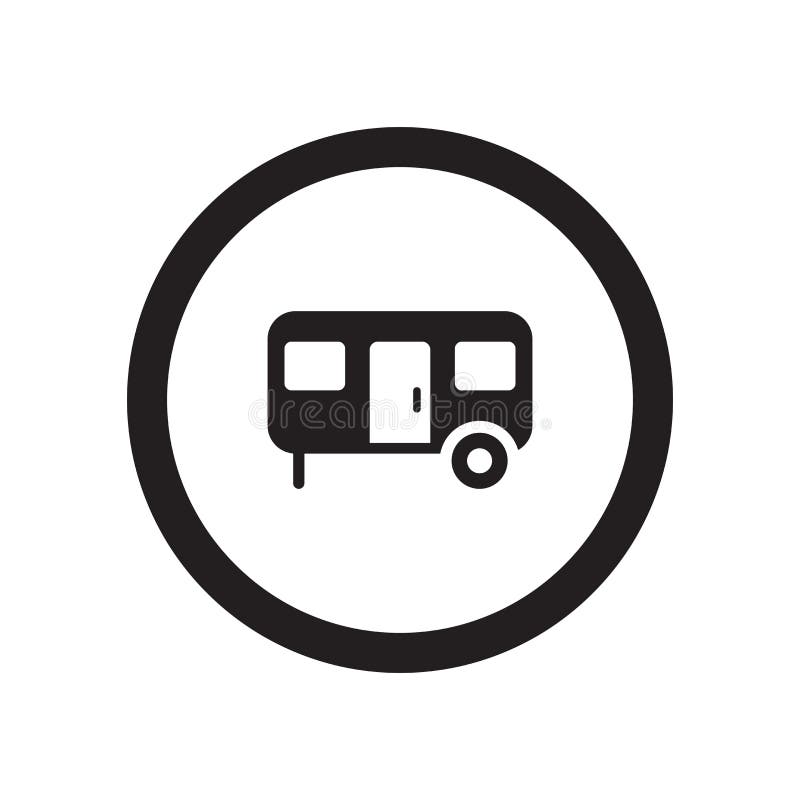 Caravan-tekenpictogram Vector Trendy Vlak Caravan-tekenpictogram Van ...