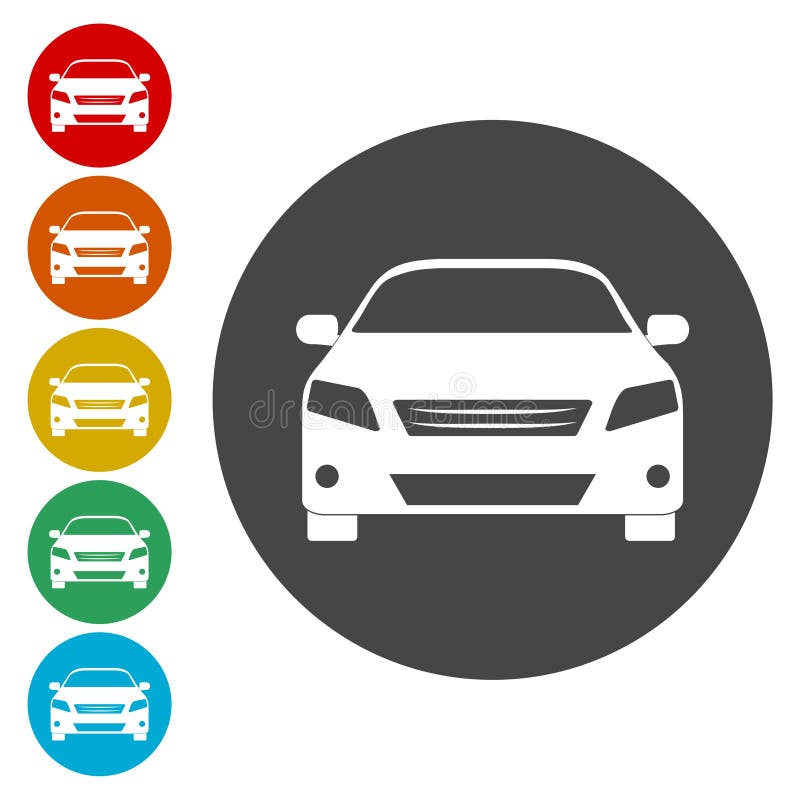 Het pictogram van de auto vector illustratie. Illustration of ...