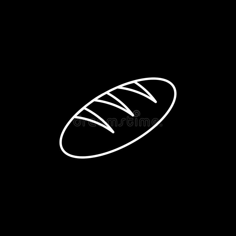 Het Pictogram Van De Broodlijn, De Elementen Van De Voedseldrank Vector ...