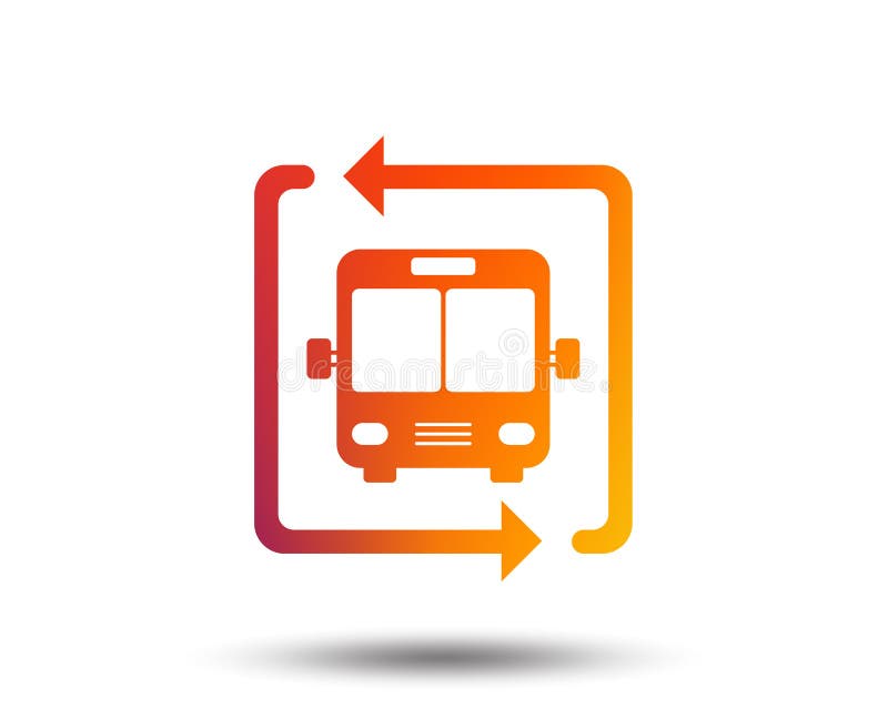 Bus Shuttle-pictogram Stopsymbool Voor Het Openbaar Vervoer Vector ...