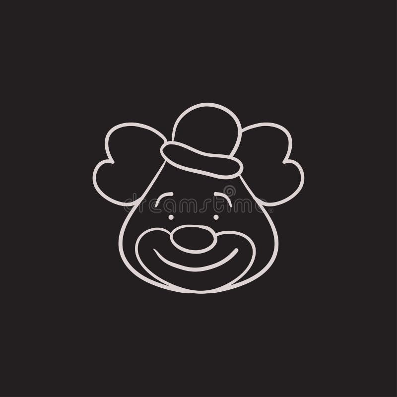 Het Pictogram Van De Clownschets Vector Illustratie - Illustration of ...