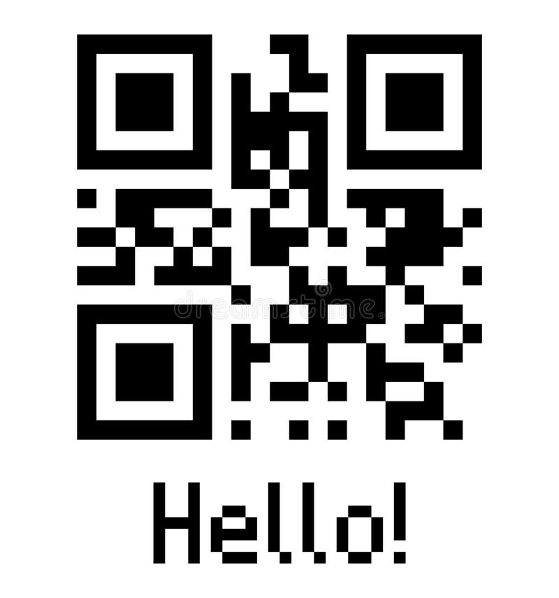 Qr Code Voorbeeld Met Tekst Ik Hou Van Je Vector Illustratie ...