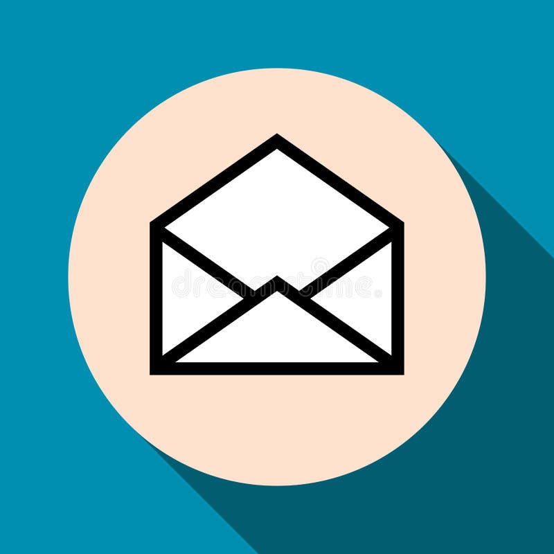 Het Pictogram Van De E-mailsymboolbrief - Vector Vector Illustratie ...