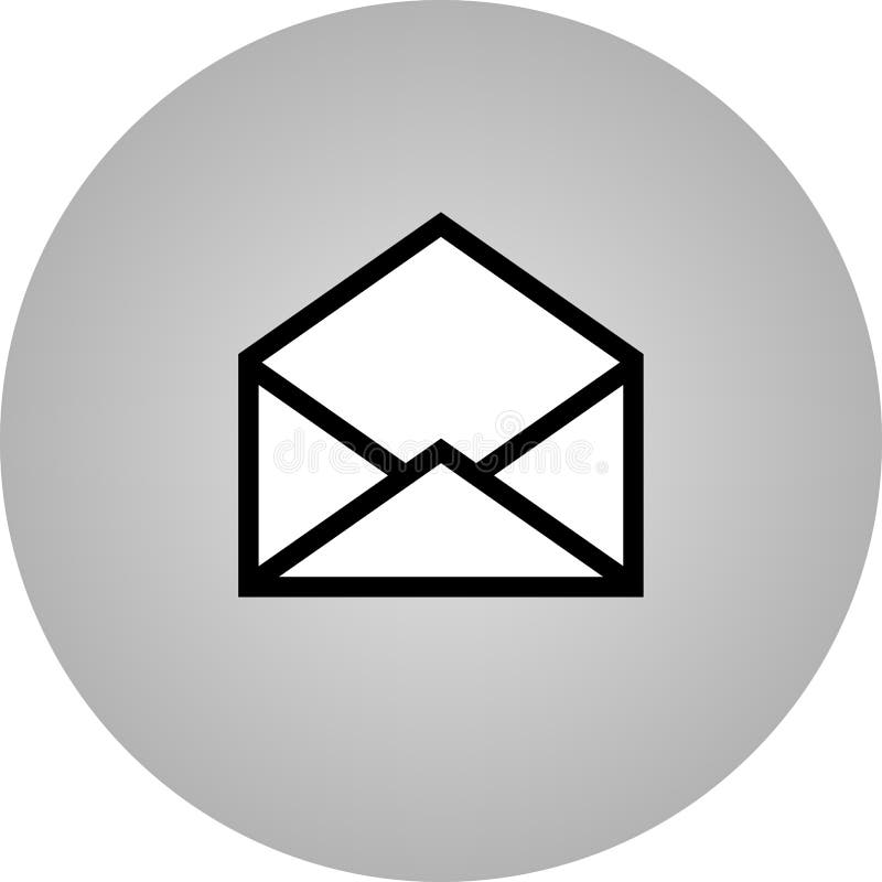 Het Pictogram Van De E-mailsymboolbrief - Vector Vector Illustratie ...