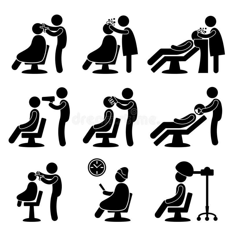 Het Pictogram Van De Kapper Van De Salon Van Het Haar Van De Kapper ...