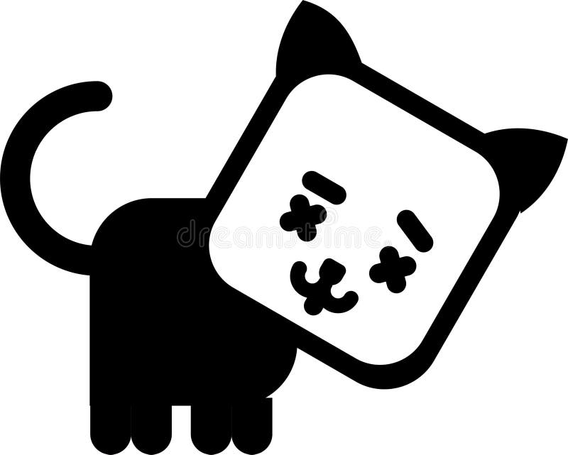 Het pictogram van de kat vector illustratie. Illustration of zoogdier ...