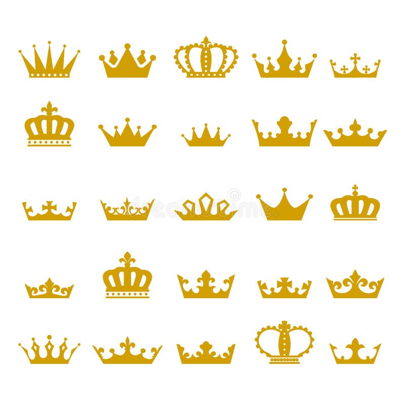 Het Pictogram Van De Kroon Plaatst Heraldische Symboolvector ... Het Pictogram Van De Kroon Plaatst Heraldische Symboolvector ...